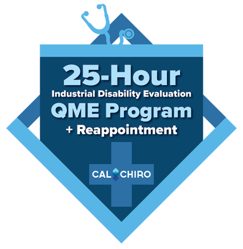 25-Hour Industrial Disability Evaluation QME Program + Reappointment ...